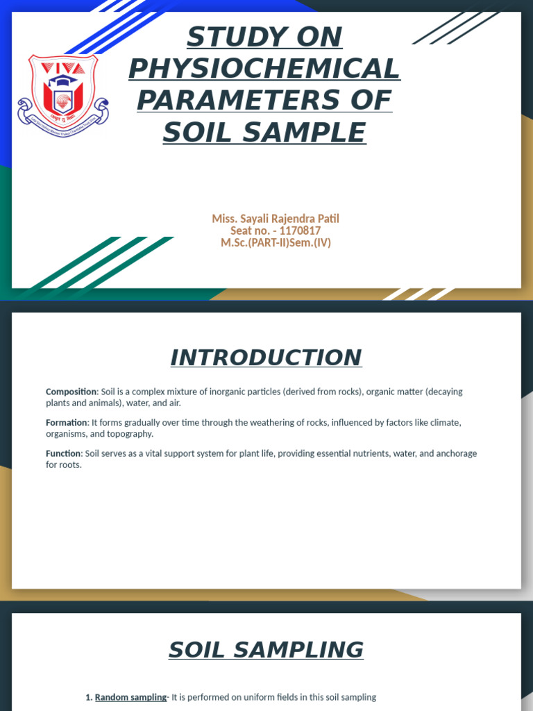 Soil Physicochemical Analysis Study | PDF | Soil | Ph