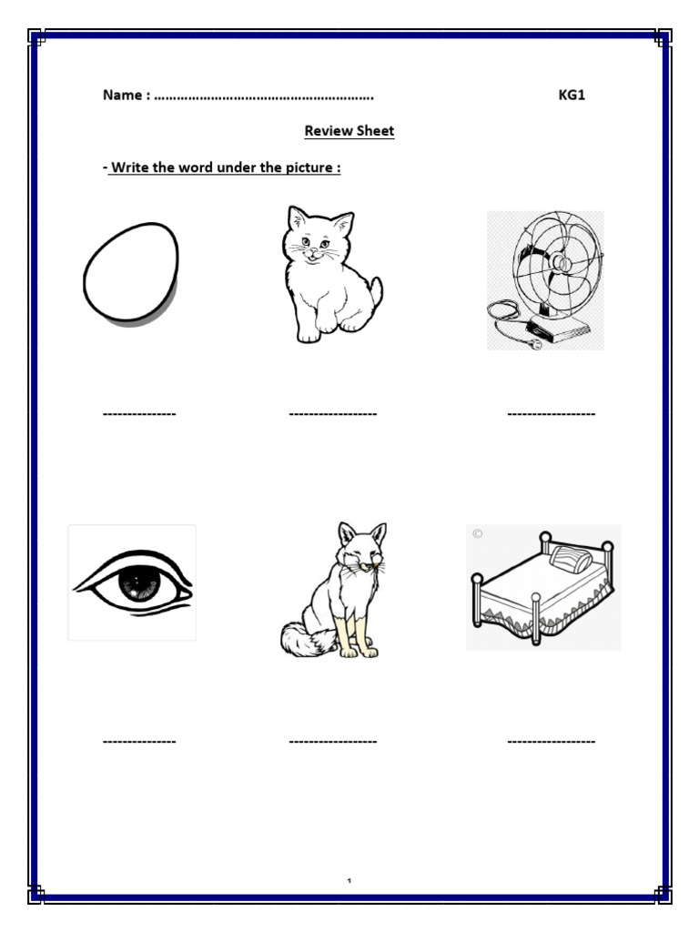 Review Sheet 2 KG1 | PDF