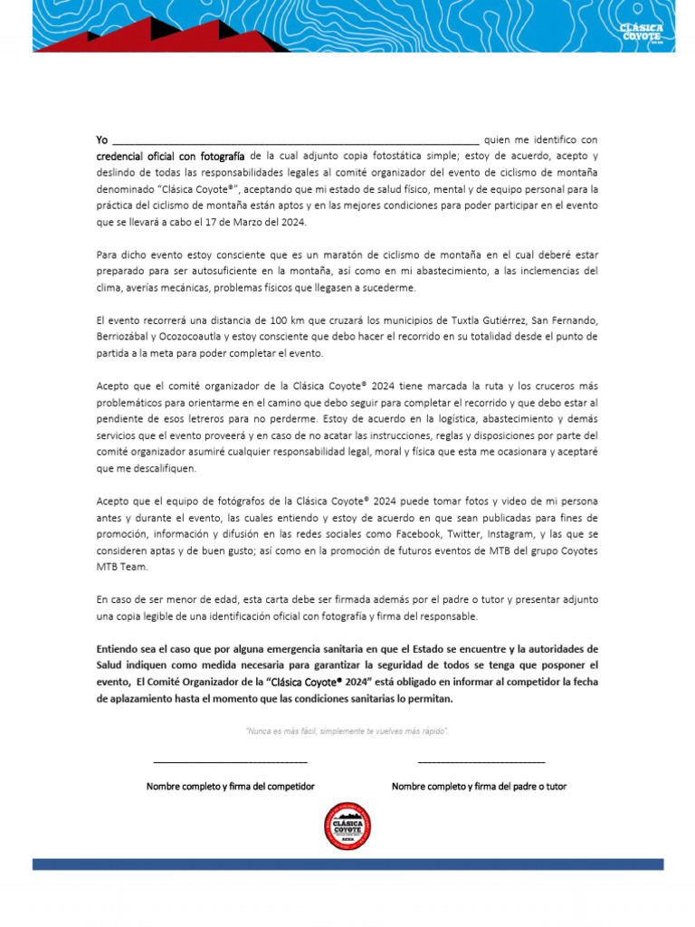 CC2024 Carta Responsiva | PDF