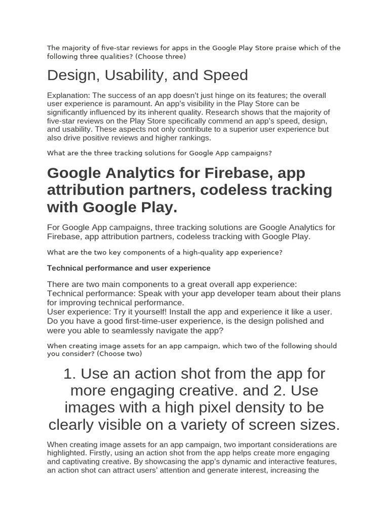 Google Ads Apps Certification 49 Answers | PDF | Mobile App | Google Play