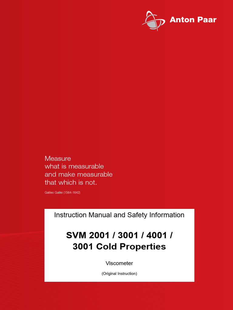 SVM 4001 - Instruction Manual and Safety Information | PDF | Oil | Viscosity