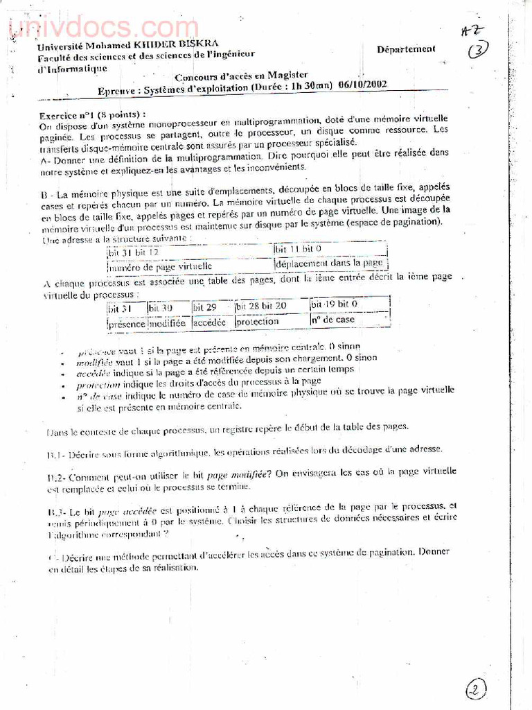 Sujet Magister Biskra 2002.TextMark - Compressed | PDF