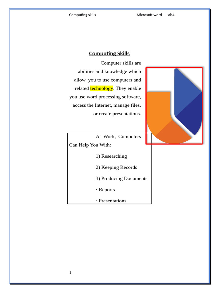 Computing Skills | PDF