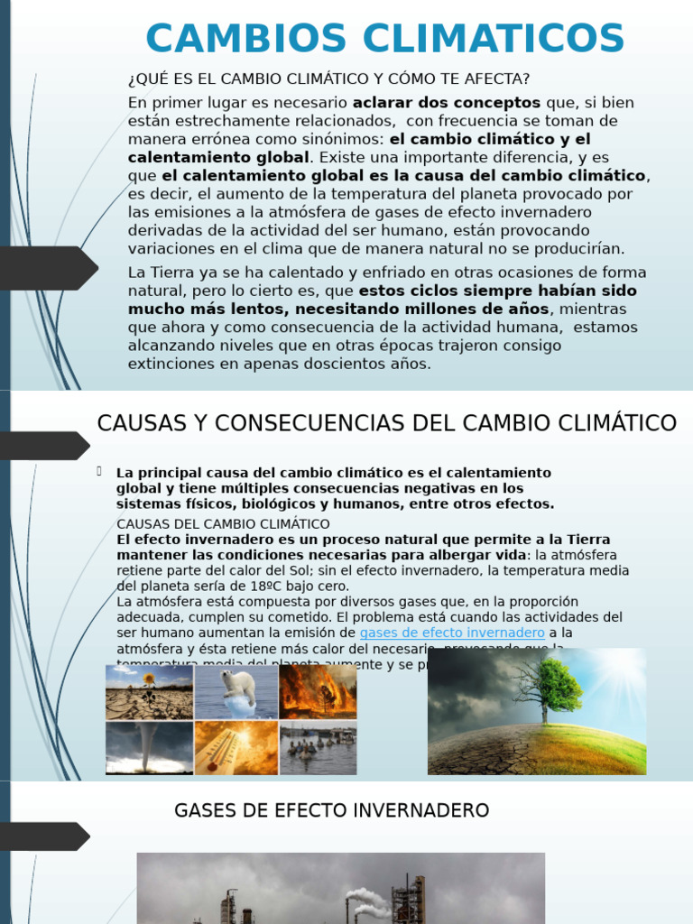 Cambios Climaticos | PDF | Cambio climático | Dióxido de carbono