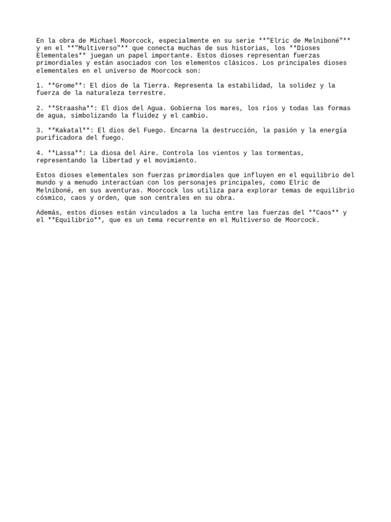 Dioses Elementales | PDF