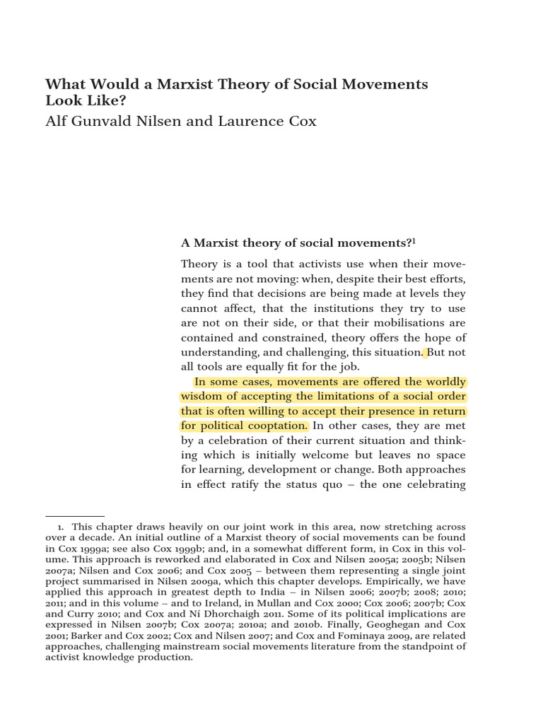 Marxist Theory of Social Movements Explained | PDF | Antonio Gramsci ...