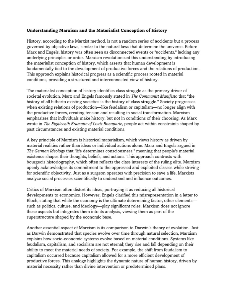 Historical Materialism | PDF | Marxism | Bipedalism