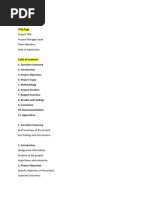 College Project Report Template | PDF