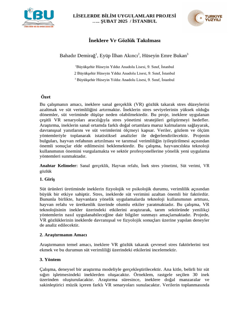 LBU 2024 - Bildiri Formatı | PDF