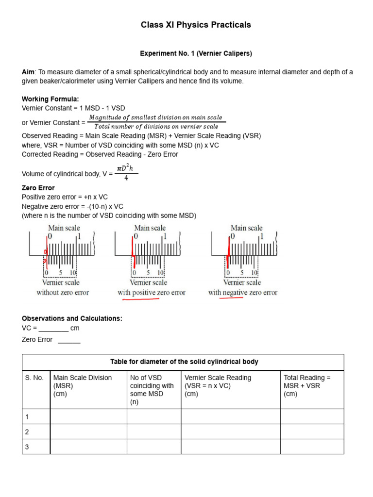 XI Physics Practicals (Exp 1-6) | PDF | Mains Electricity | Alternating ...