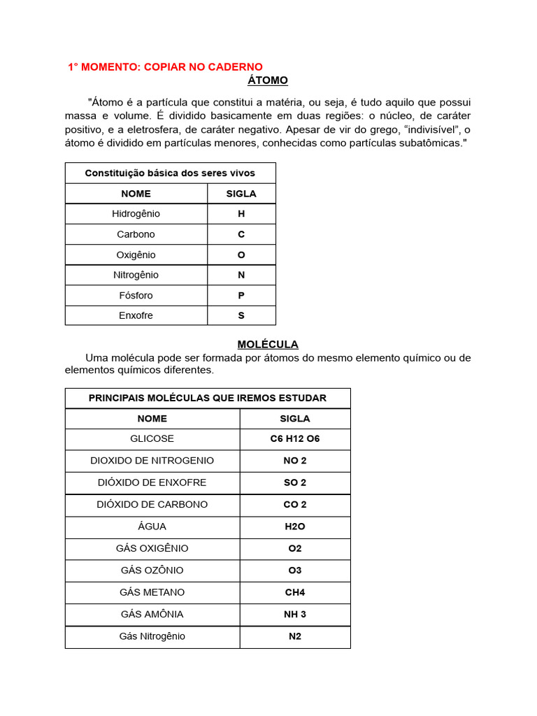 Átomos e Moléculas | PDF