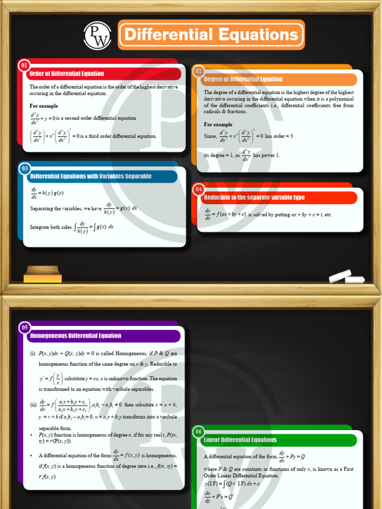 Differential Equations Nda Maths | PDF | Equations | Variable (Mathematics)