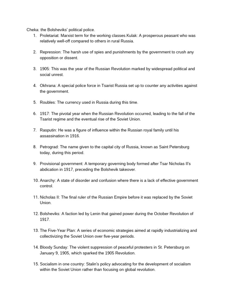 History Keywords Chapter 10 | PDF | Russian Revolution | Vladimir Lenin