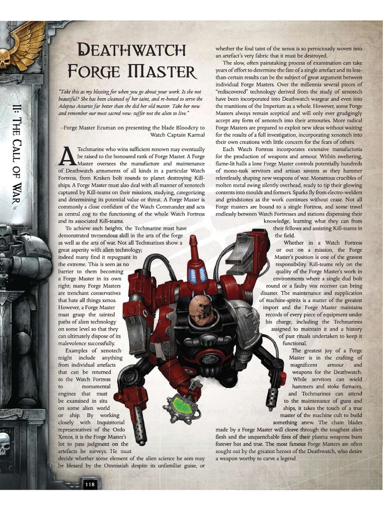 Deathwatch - ForgeMaster | PDF