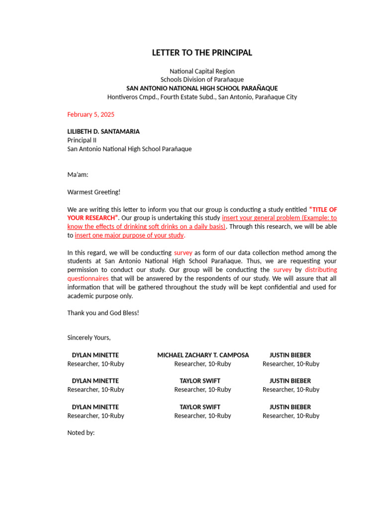 Appendices-Letters | PDF | Marketing Research | Survey Methodology