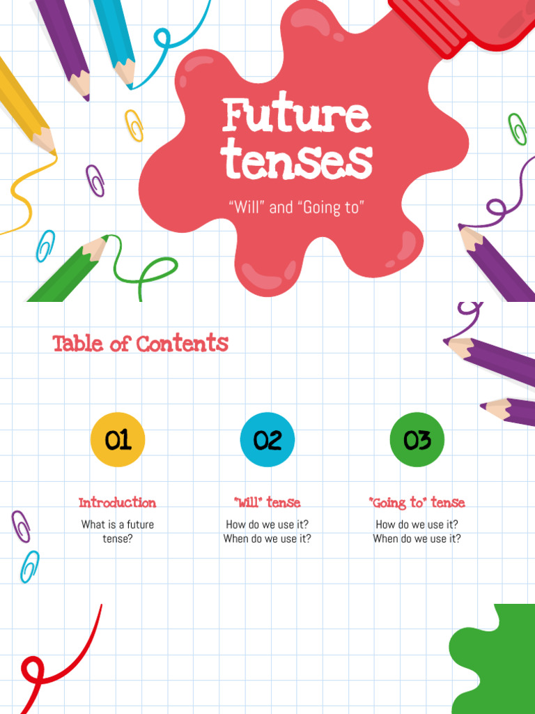 Future Tenses: Will vs. Going To | PDF | Grammatical Tense | Verb