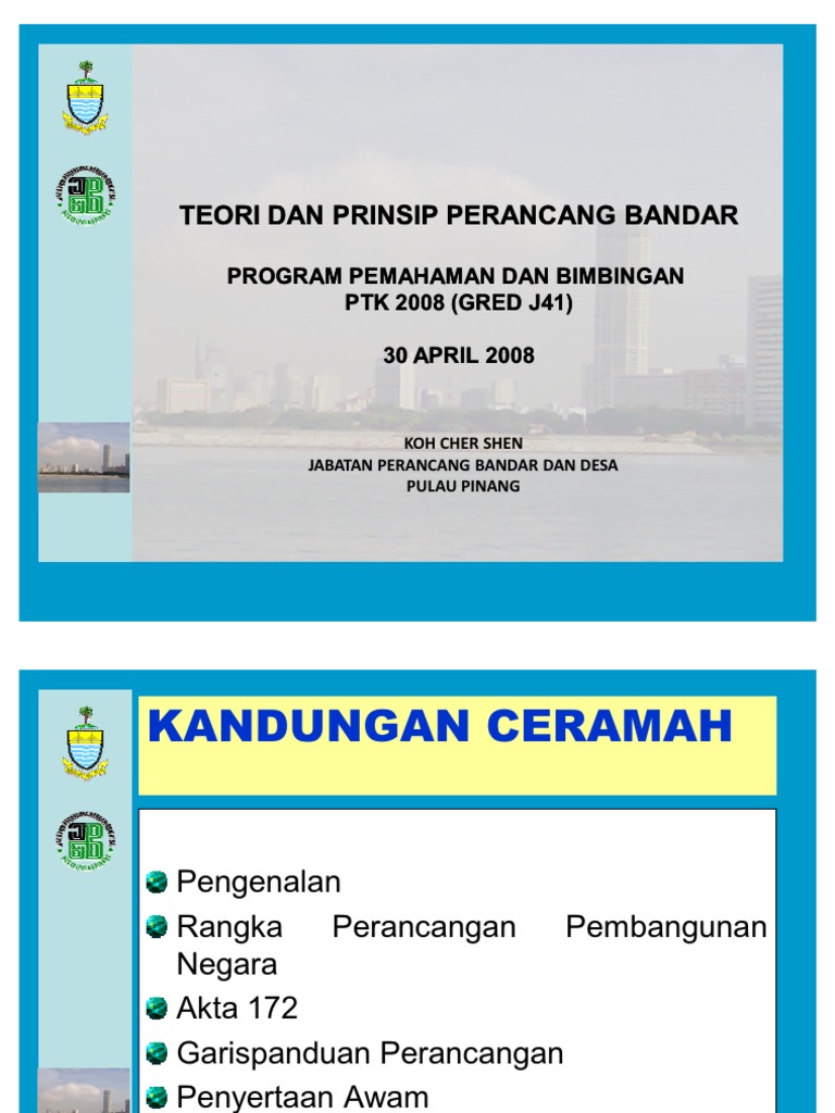 Teori & Prinsip Perancang Bandar | PDF
