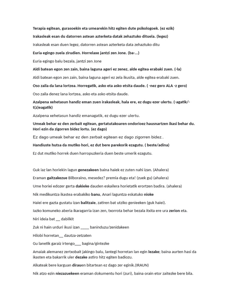 2EVA Gramatika Euskera | PDF