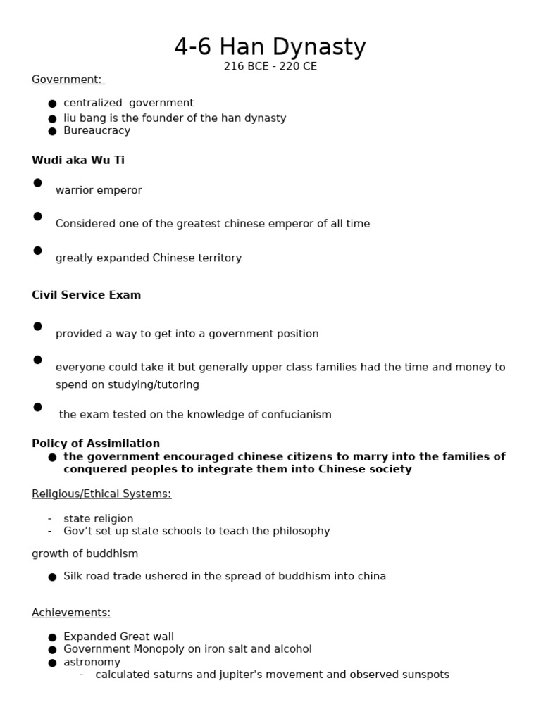 Copy of 4-6 Han Dynasty and Chinese Art Graphic Organizer | PDF