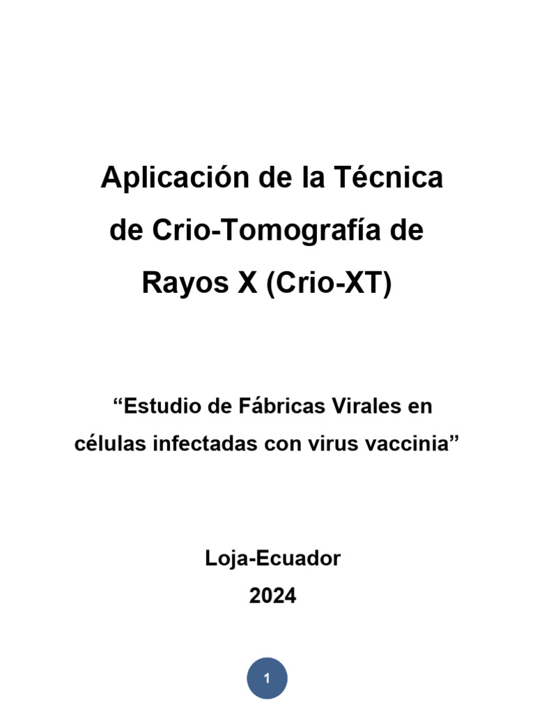 Aplicación de la Técnica de Crio-Tomografía de Rayos X (Crio-XT) | PDF | Virus | Nucleo celular