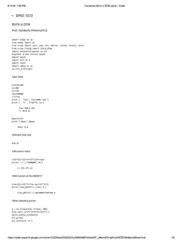 BUCK in DCM _ with input and output filter design | PDF