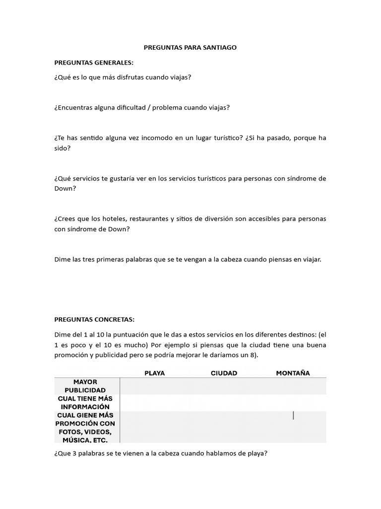 Preguntas Santiago | PDF