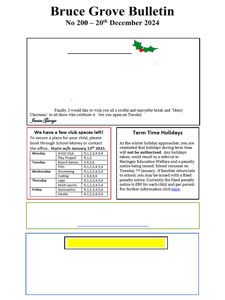 Newsletter No 200 201224 | PDF | Observances