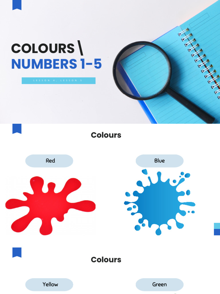 Colours and Numbers 1-5 | PDF