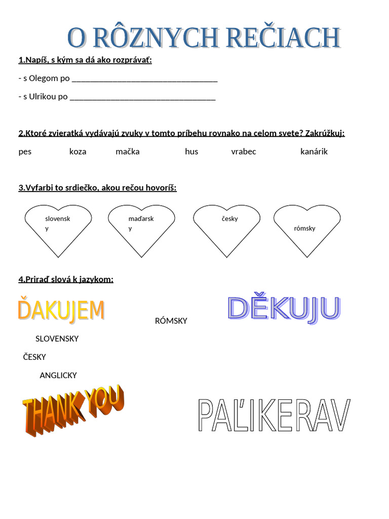 PL Č. 7 SJL O Rôznych Rečiach | PDF