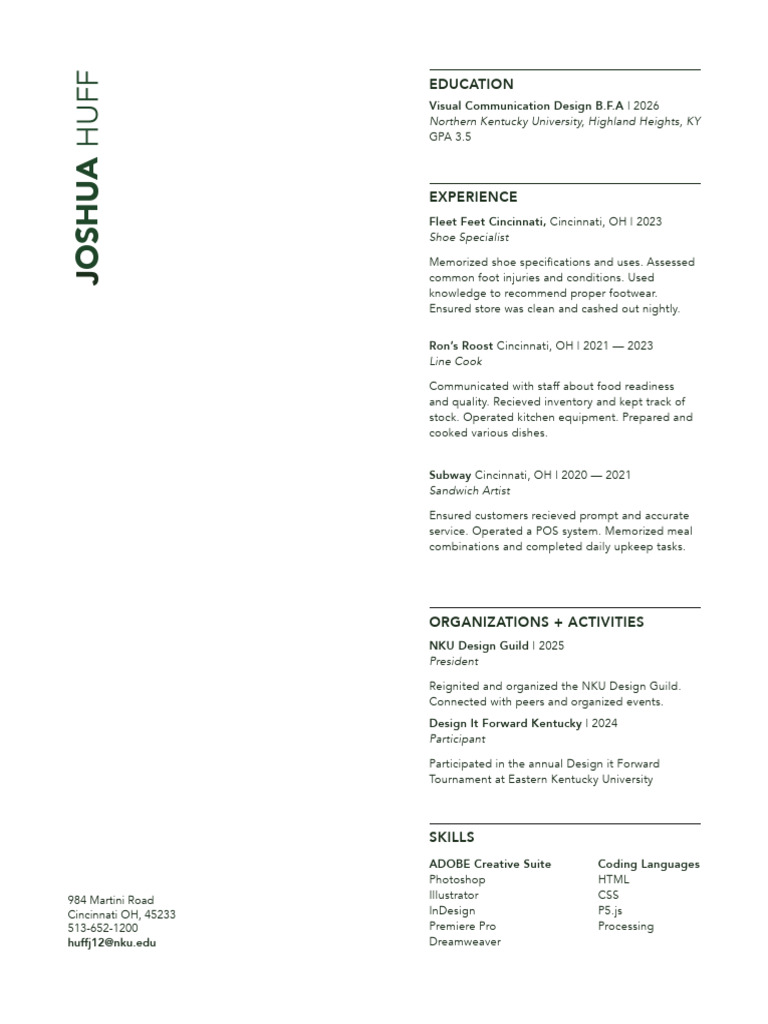 Huff Resume FInal | PDF