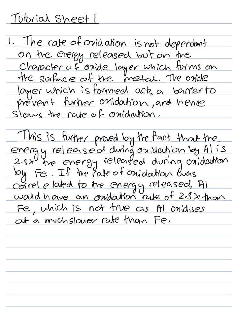 Tutorial Sheet 1 | PDF