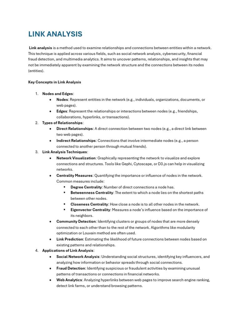 Link Analysis and Random Graphs Overview | PDF | Applied Mathematics ...