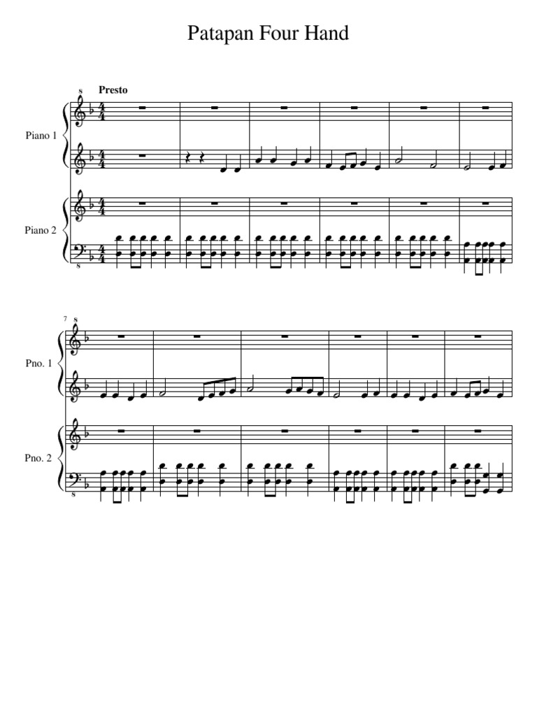 Patapan for Two Pianos Sheet Music | PDF
