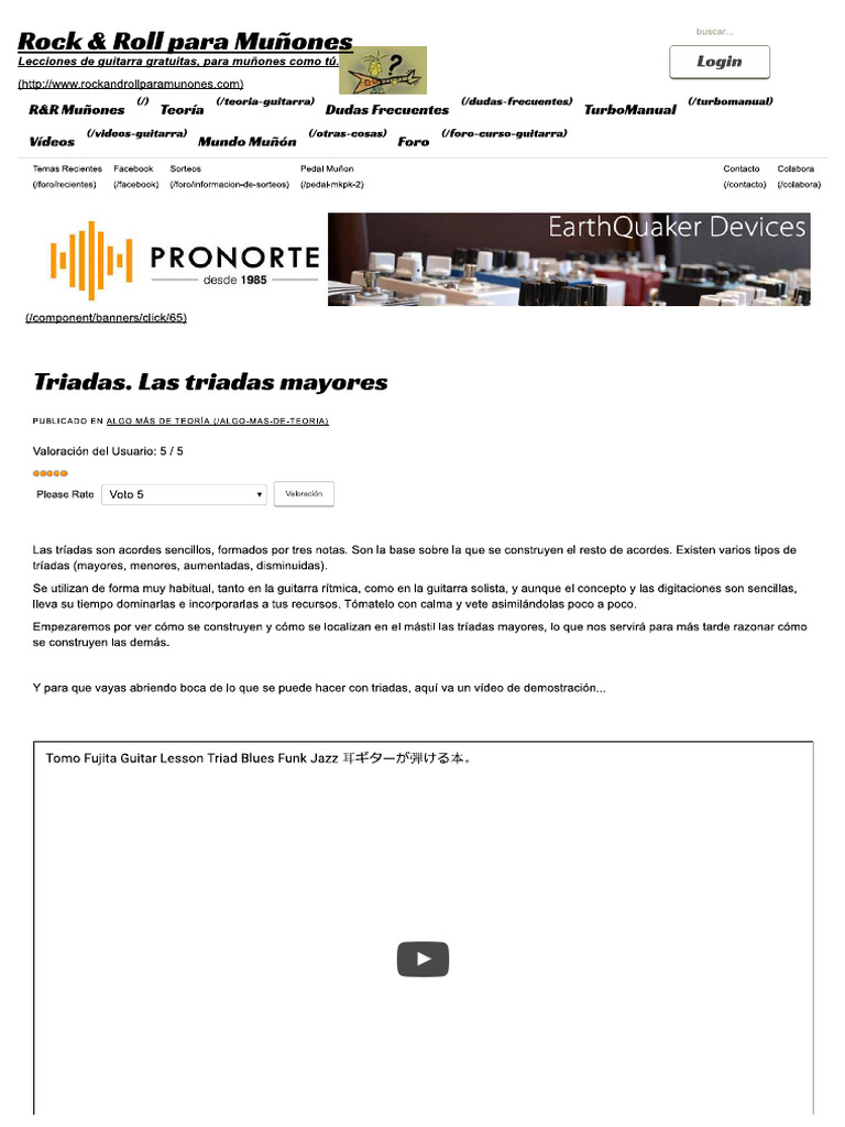 Triadas. Las Triadas Mayores | PDF