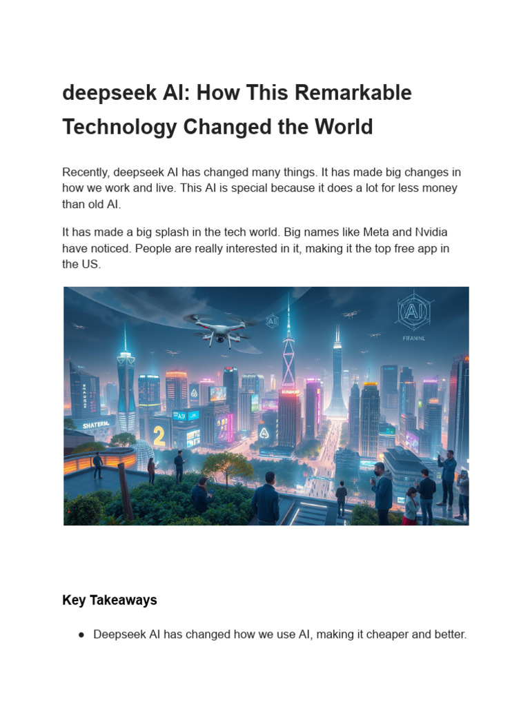 Deepseek AI How This Remarkable Technology Changed The World | PDF | Artificial Intelligence ...