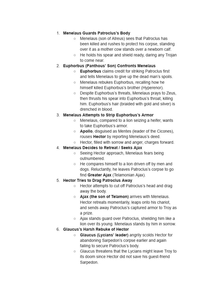 Greek note-part-1 | PDF | Hector | Achilles