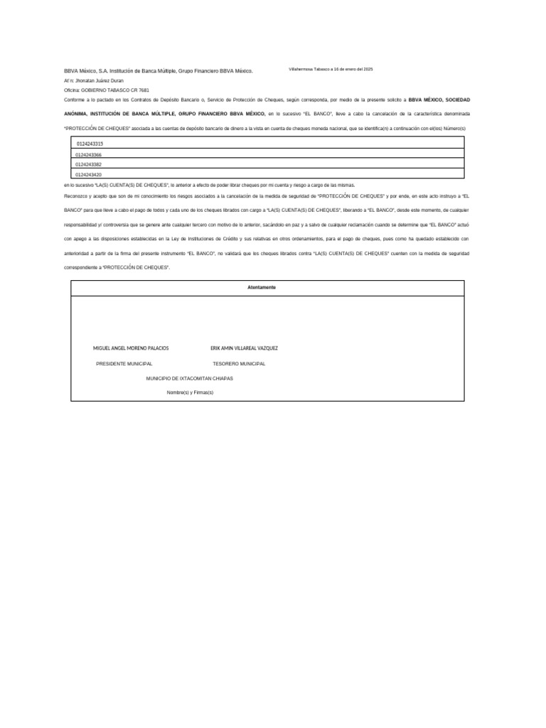 CARTA CANCELACIÓN PROT | PDF