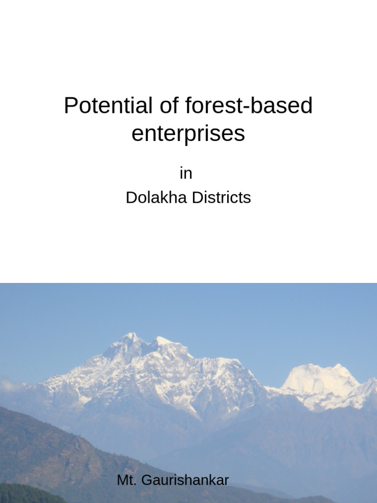 Forest Enterprise Potential in Dolakha | PDF | Plywood | Wood
