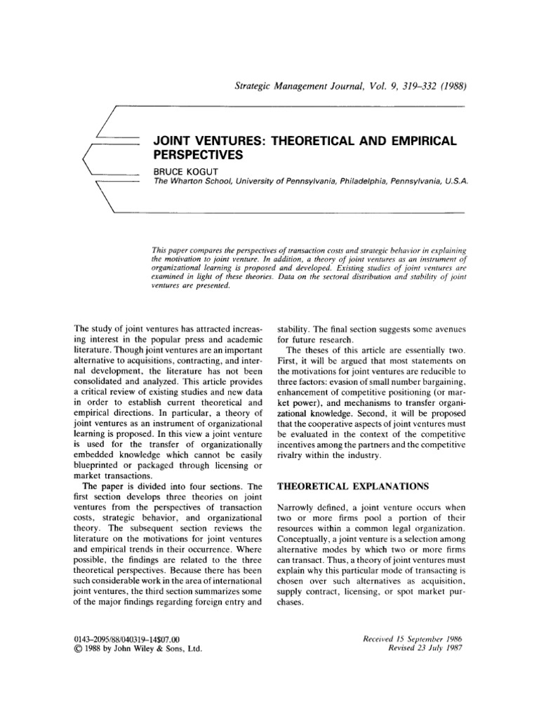 Kogut 1988 | PDF