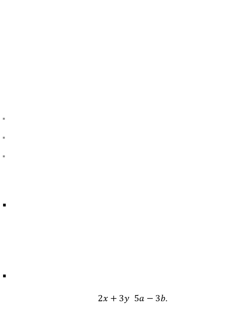 Algebraic Expression Pdf Factorization Arithmetic