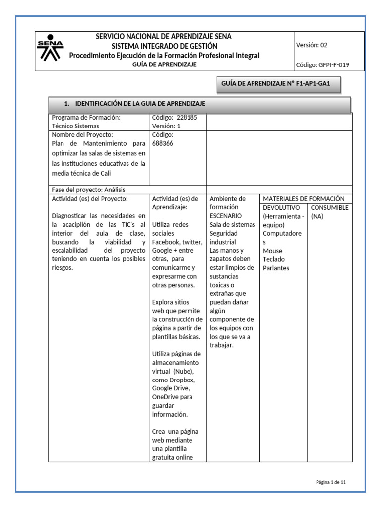 Guía de Aprendizaje: Redes Sociales y TIC | PDF | Computación en la ...