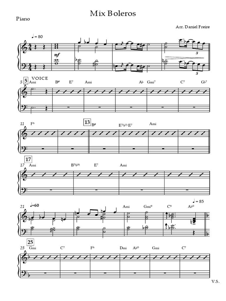 Mix Boleros - Piano | PDF