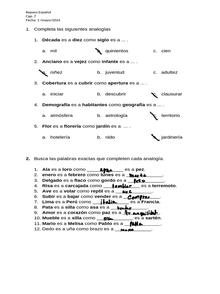 Repaso Cap. 7 | PDF