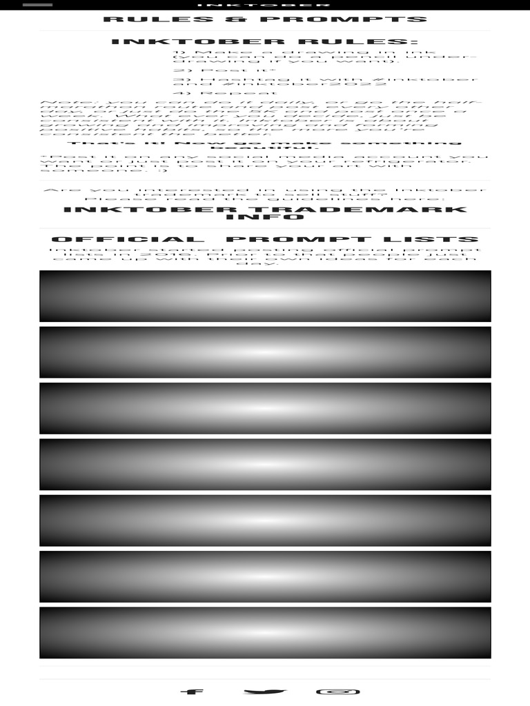 Rules & Prompts — Inktober | PDF
