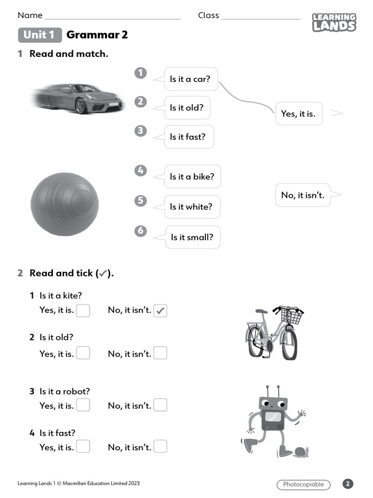 LL1 Worksheets U1 Grammar 2 | PDF