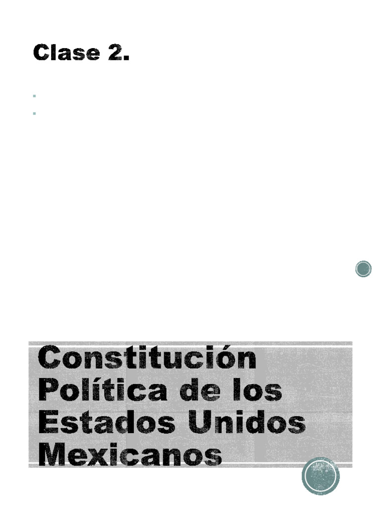 Clase 2 Constitución Ley General Pdf