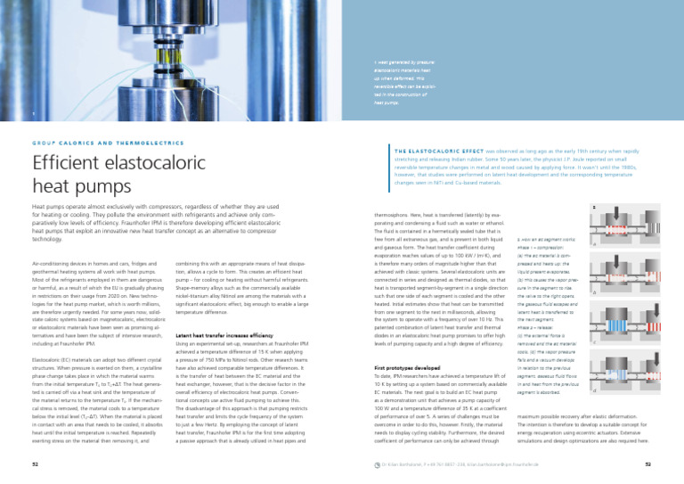Efficient Elastocaloric Heat Pumps | PDF | Heat Pump | Heat