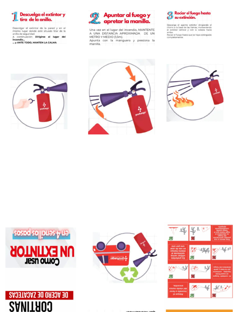 Triptico Uso Del Extintor | PDF