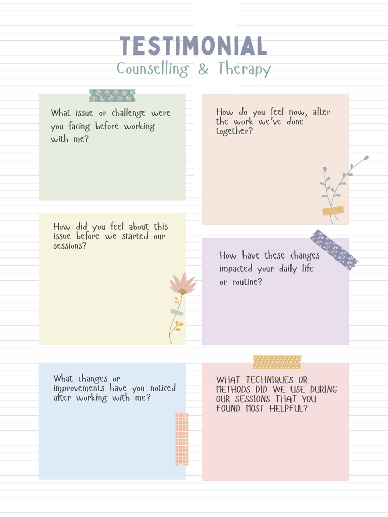 Testimonial Counselling English | PDF