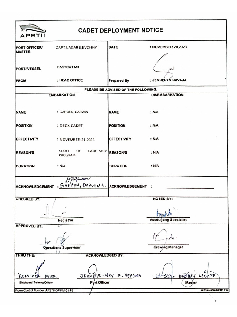 CDN Embarkation - Disembarkation | PDF